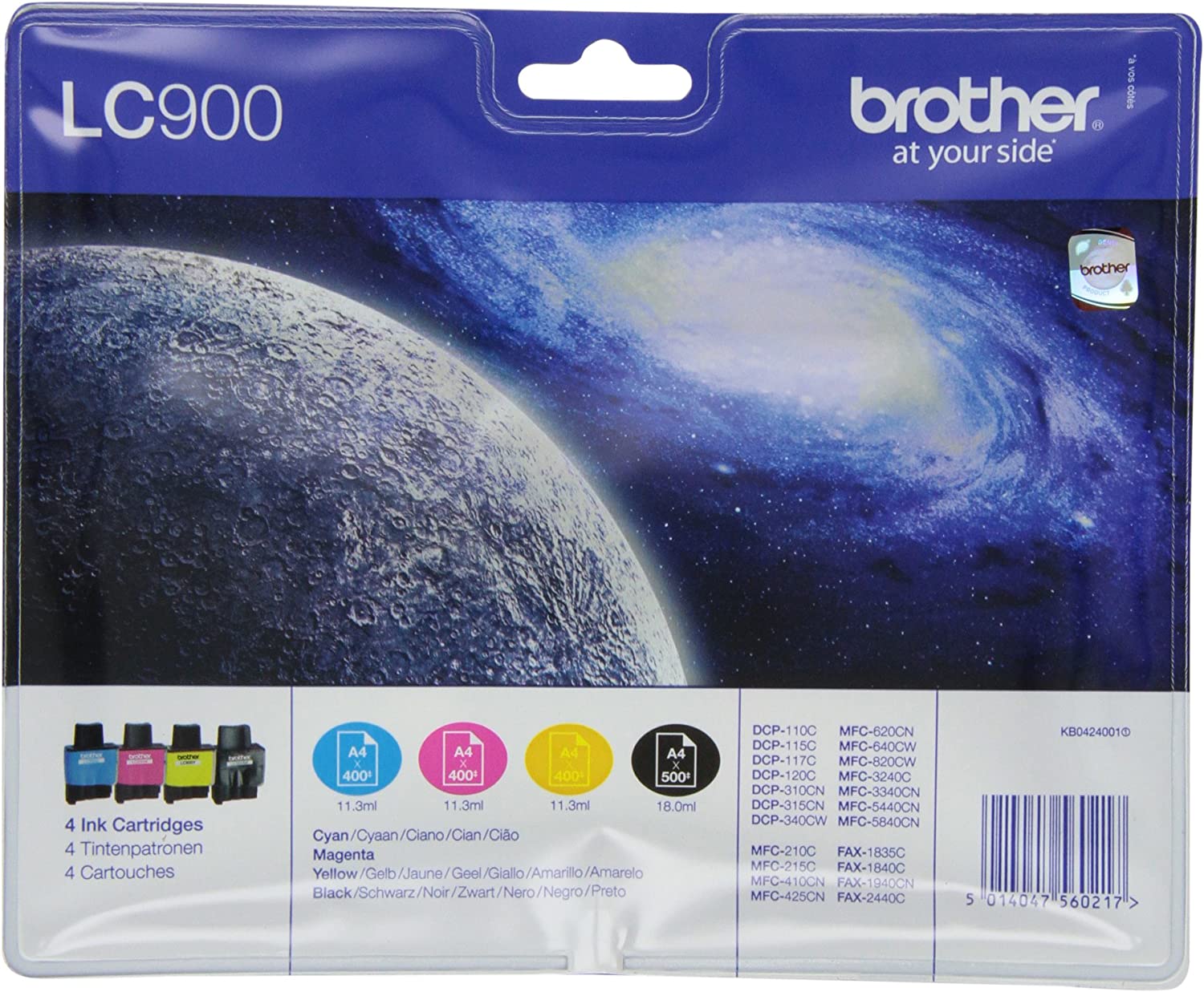Brother LC900 Multipack CMYK cartouche d'encre authentique (TVA inclus ...